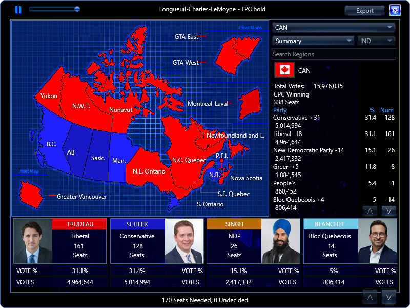 Canada Election Game – 270sims – US Presidential Election and ...
