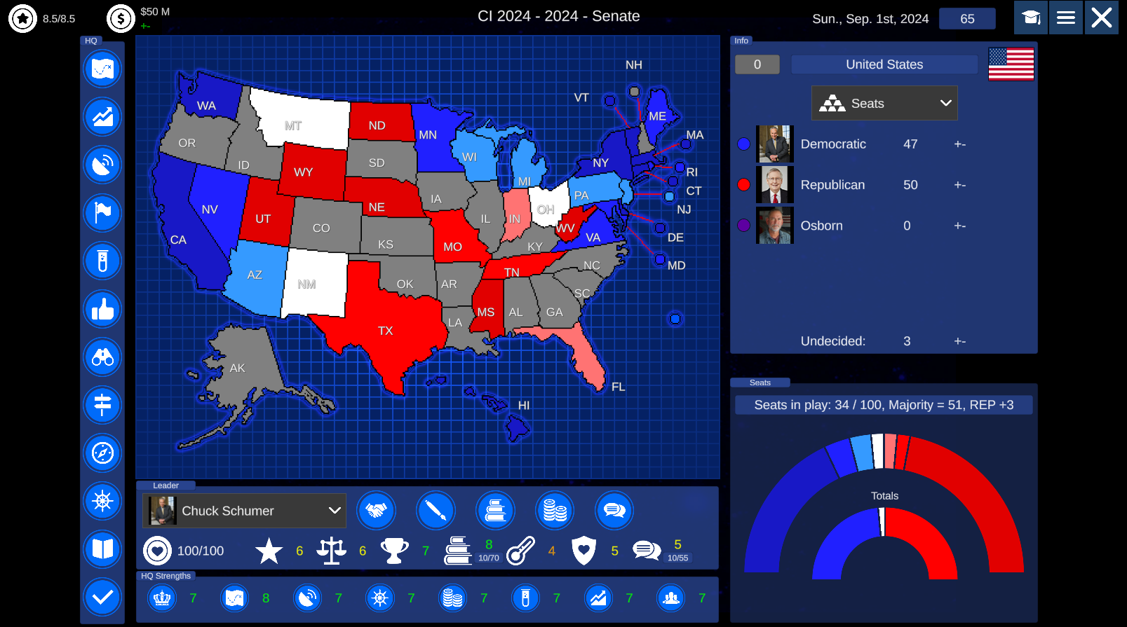 Congress Infinity 2024 – The Congress Election Game – 270sims – US ...